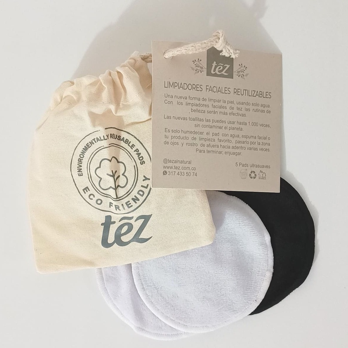 Espuma facial & pañitos reutilizables | Tez | tez | Tu piel al natural